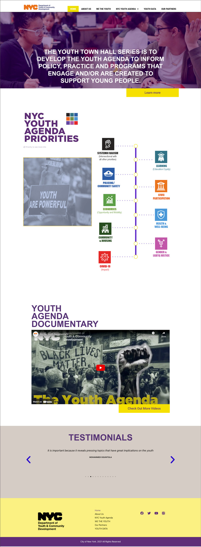 Youth Town Hall Website – Jay Harry Media LLC